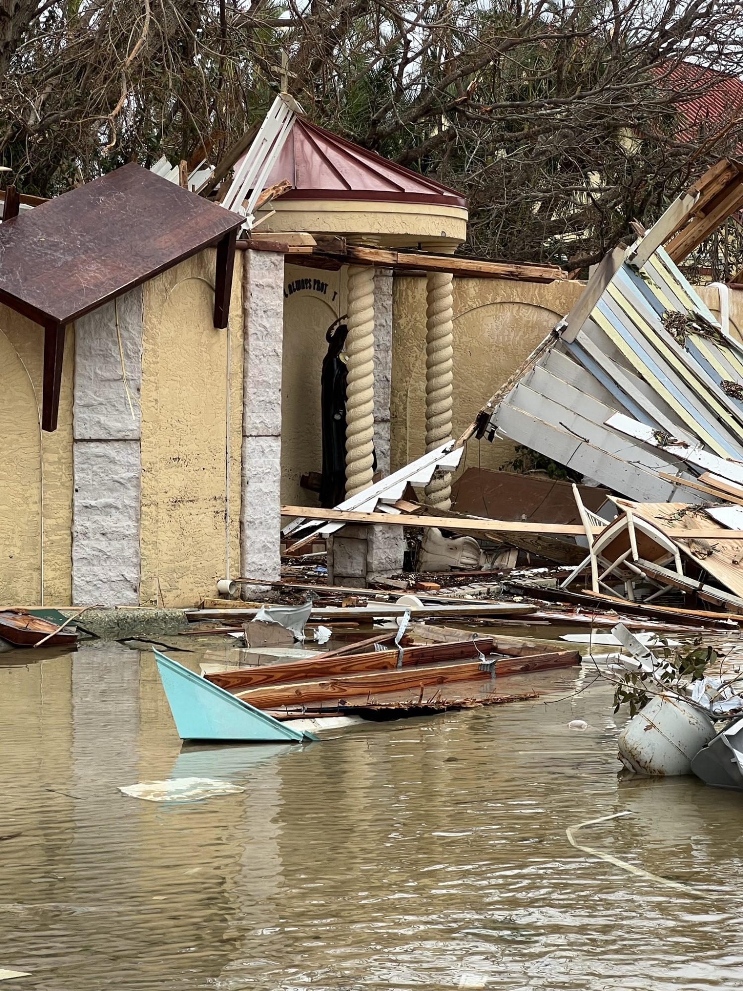 Total devastation - Parish Church and Monastery on Fort Myers Beach a ...
