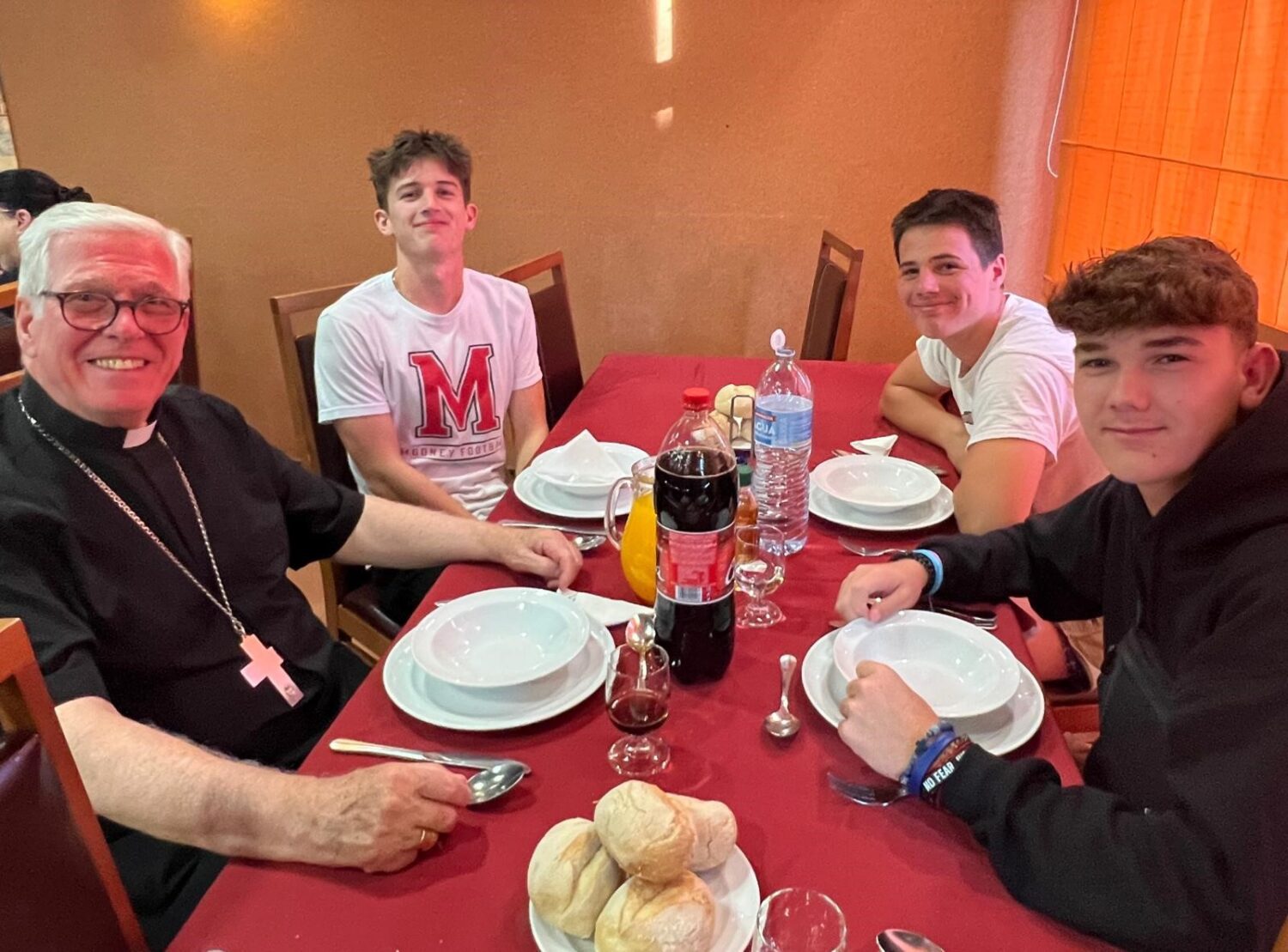 BISHOP with CARDINAL MOONEY STUDENTS - Diocese of Venice