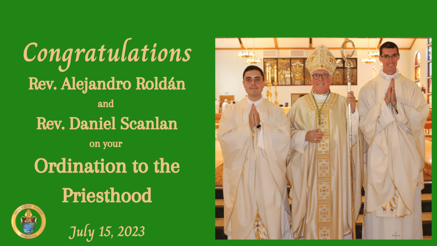 Rev. Daniel Scanlan and Rev. Alejandr Roldan - Diocese of Venice